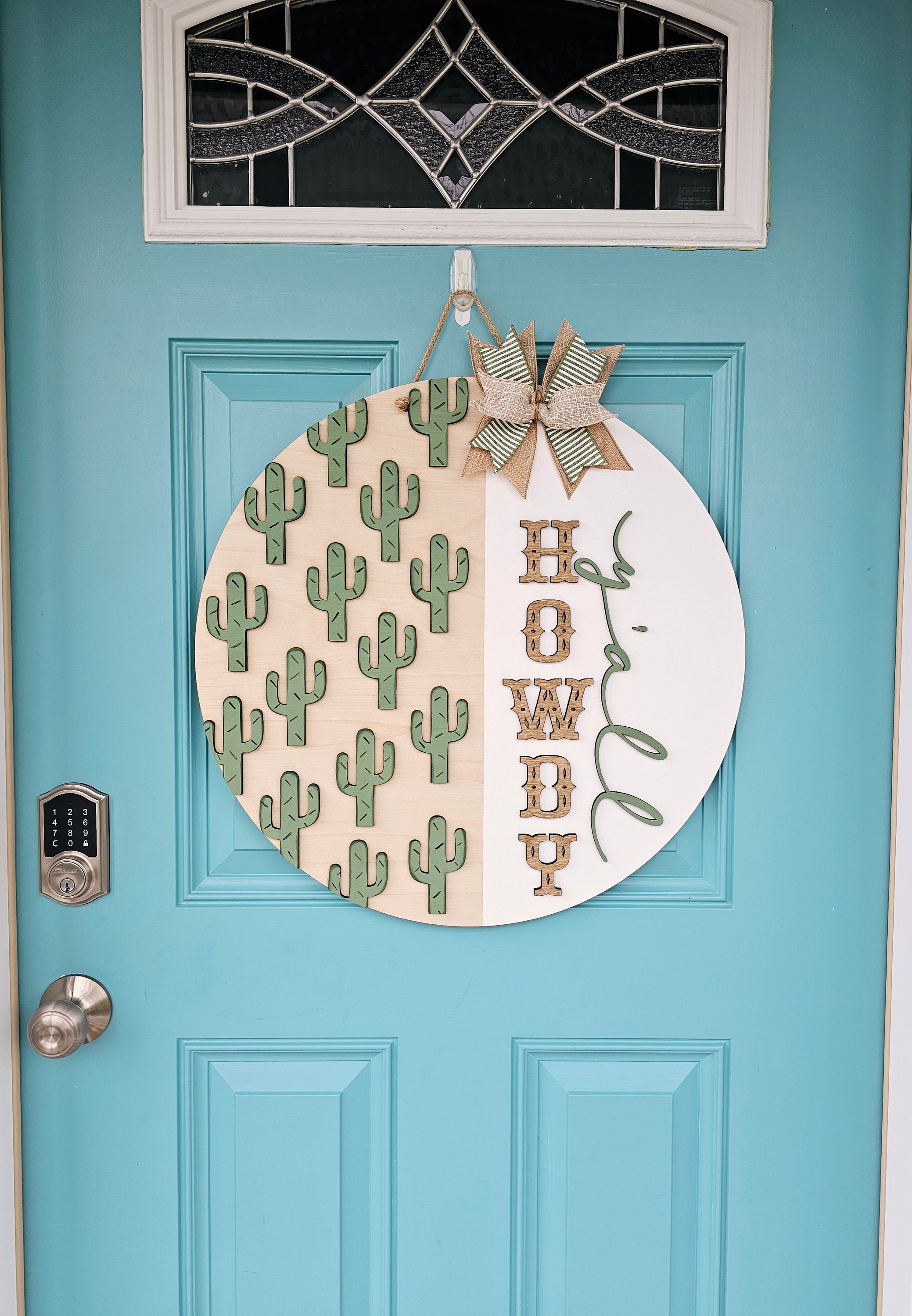Howdy Y'all Cactus Door Hanger | Everyday All Year Door Hanger ...
