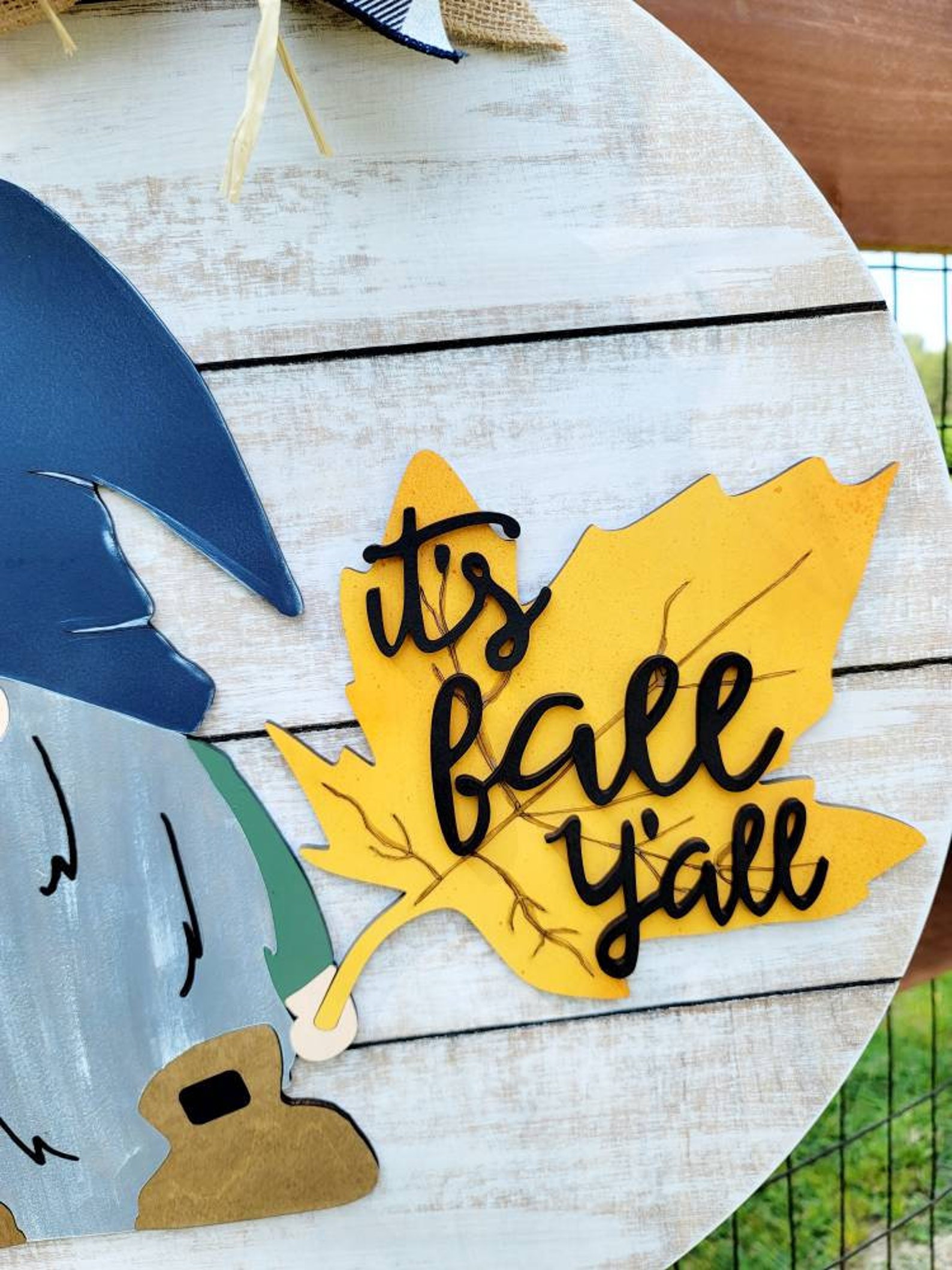 It's Fall Y'all Gnome Door Hanger Fall Door Hangers - Etsy