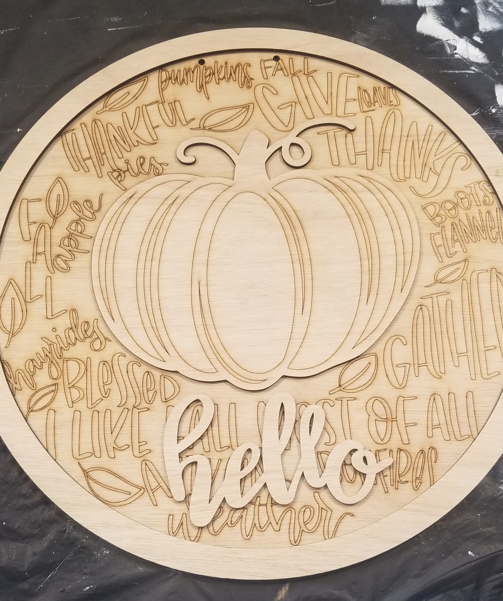Hello Pumpkin Door Hanger Modern Fall Door Decor DIY - Etsy