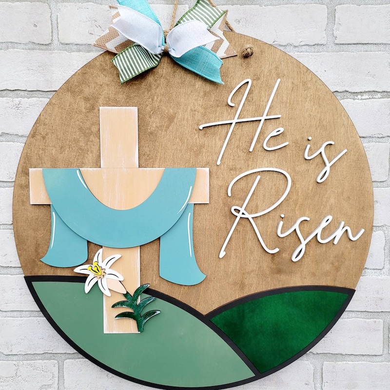 He is Risen Sign - Etsy