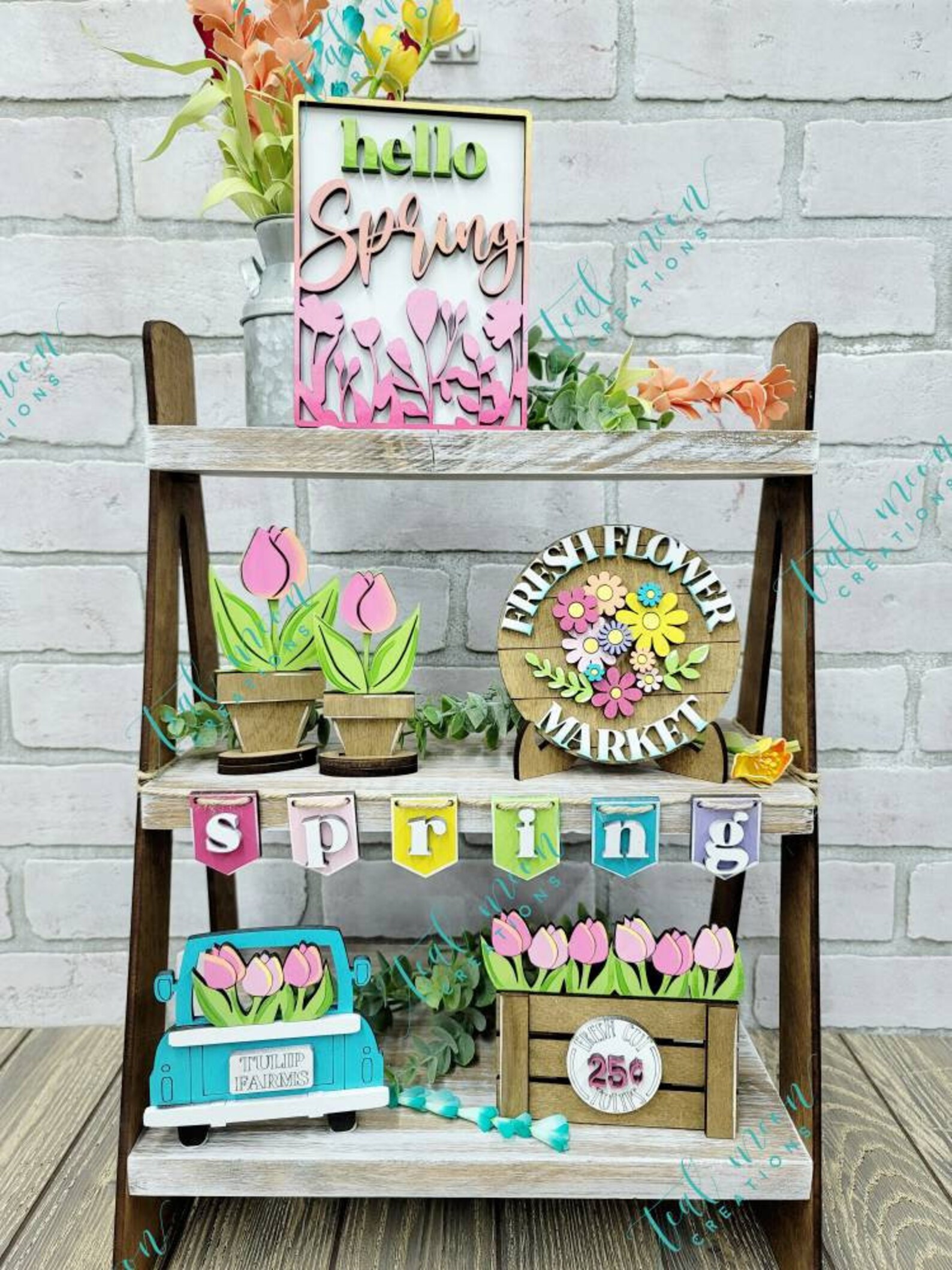 Tulip Tiered Tray Spring Tiered Tray Set Set of 8 DIY - Etsy