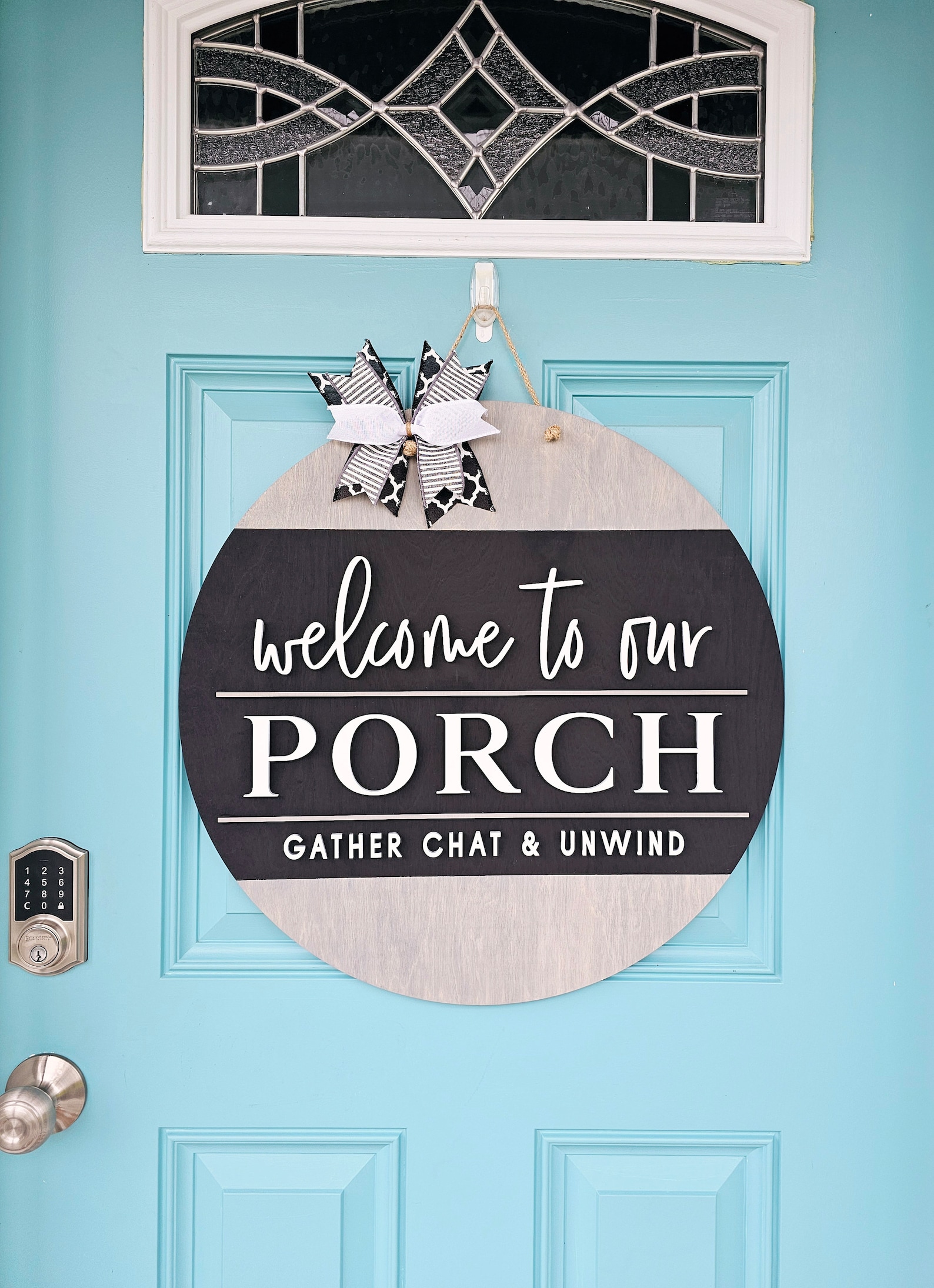 Welcome to Our Porch Door Hanger | Porch Door Hanger | Gather Chat ...