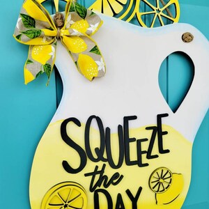 Squeeze the Day Door Hanger | Lemonade Door Hanger | Summer Door Hanger ...