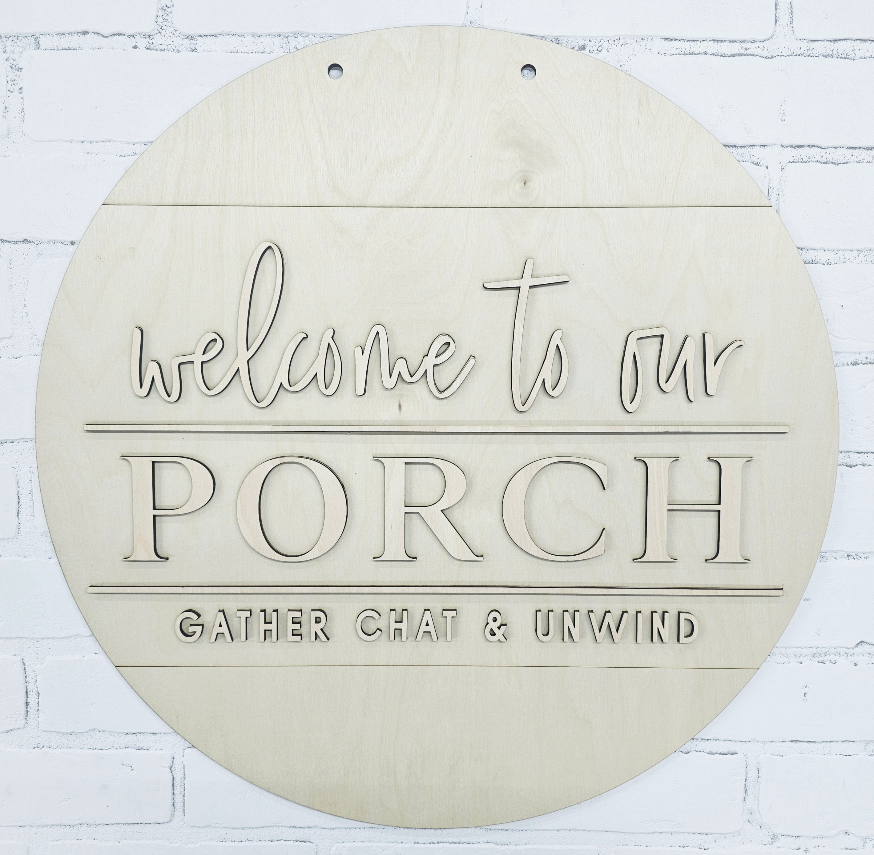 Welcome to Our Porch Door Hanger | Porch Door Hanger | Gather Chat ...