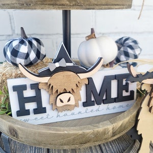 Halloween on the Farm Tray Set | Halloween Cow Tray Decor | Set of 5 ...