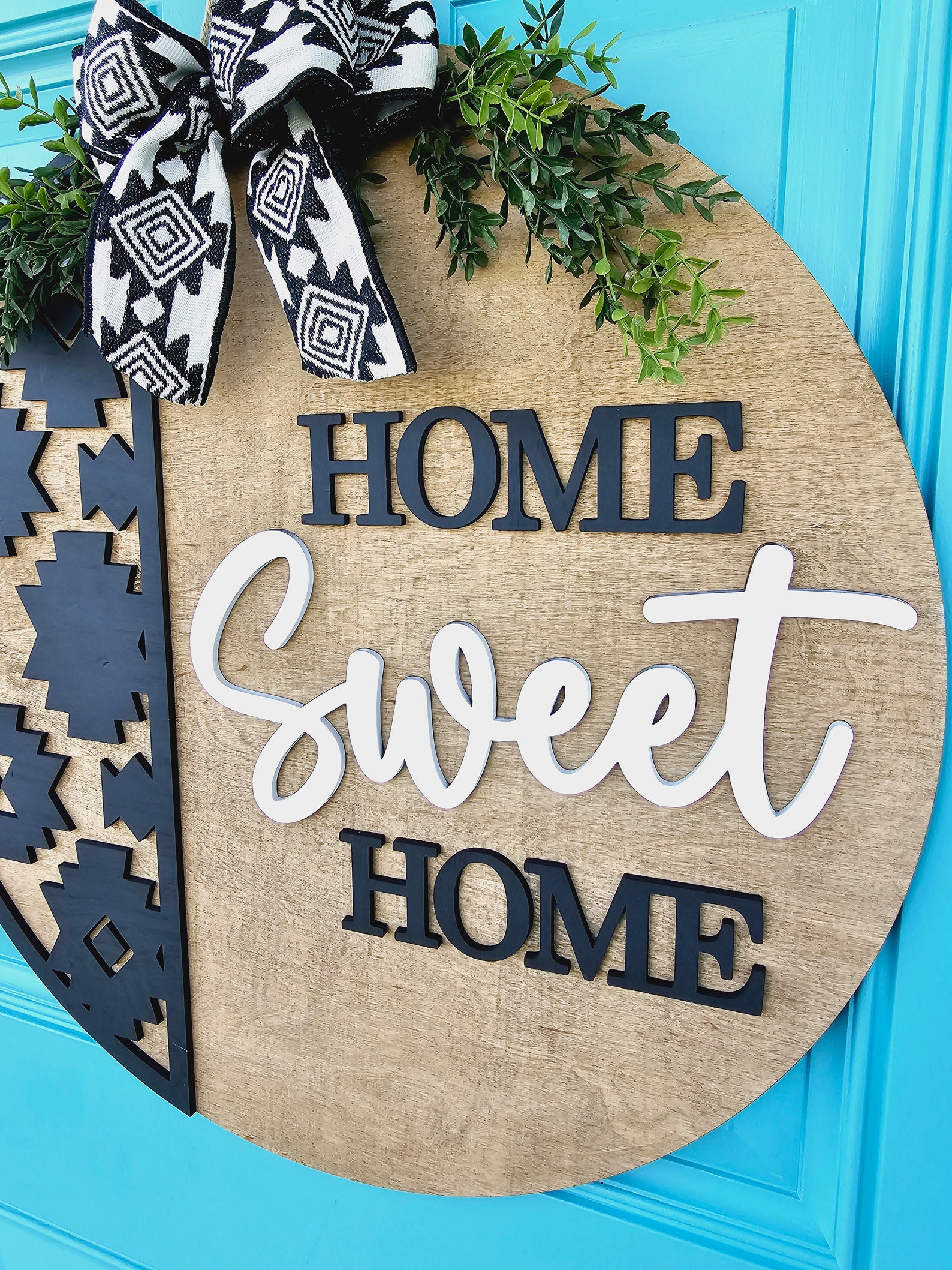 Home Sweet Home Aztec Door Hanger | Everyday All Year Door Hanger ...