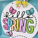 Hello Spring Butterfly Door Hanger | Spring Porch Decor | DIY Spring ...