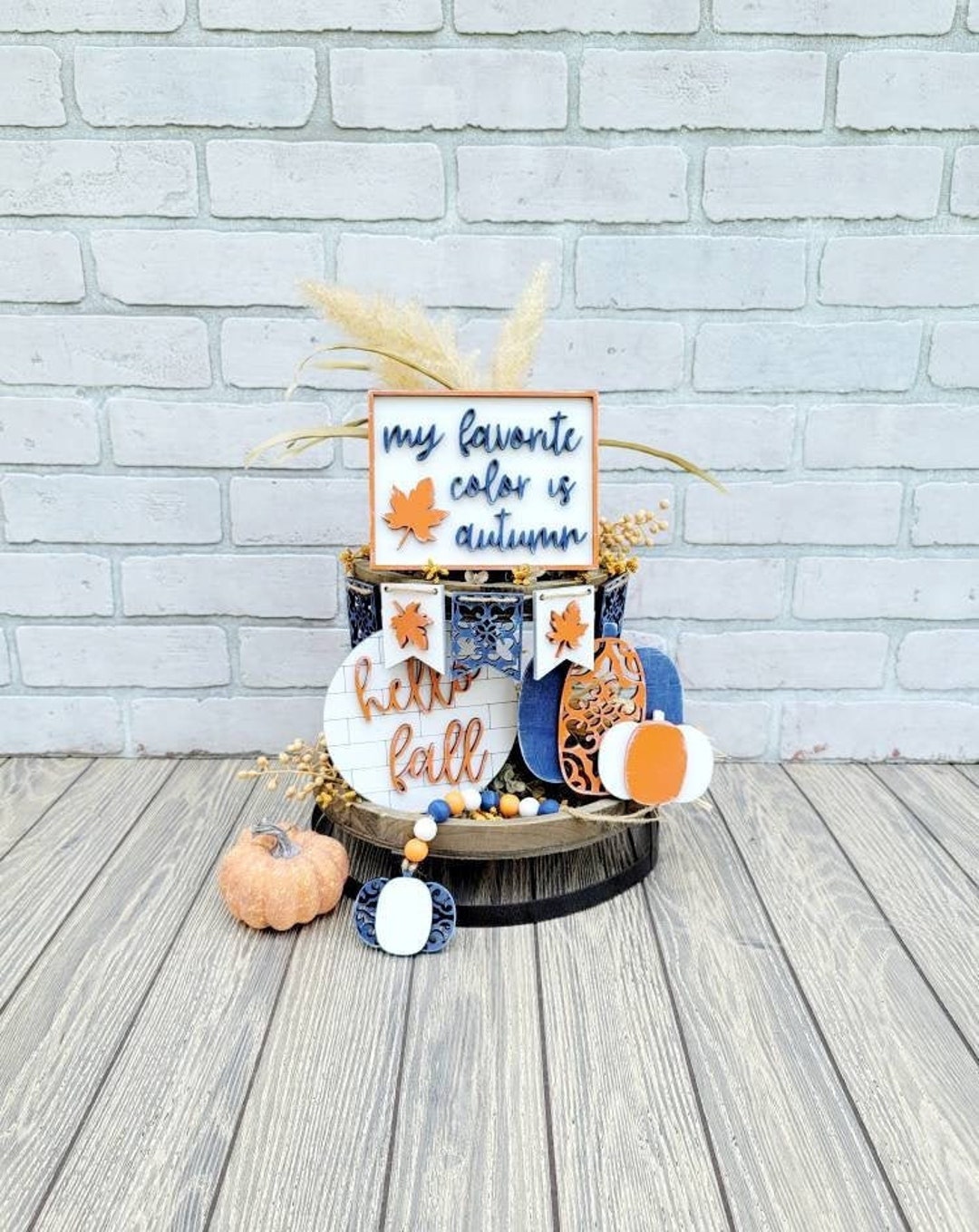 Autumn Tiered Tray Set | Fall Tiered Tray Decor | Set of 5| DIY Fall ...