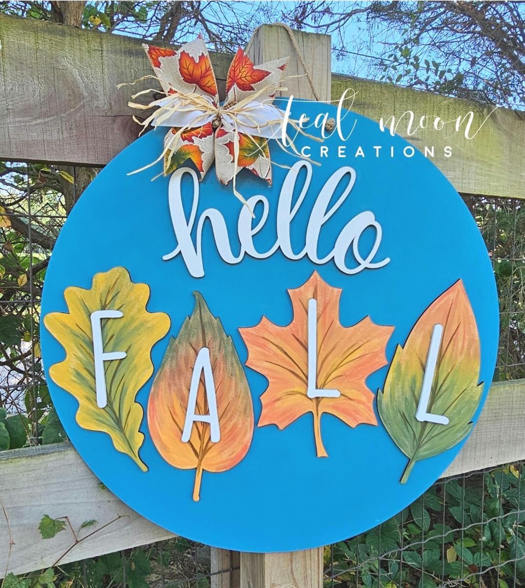 Hello Fall Leaf Door Hanger | Fall Leaves Door Decor | DIY Fall Leaves ...