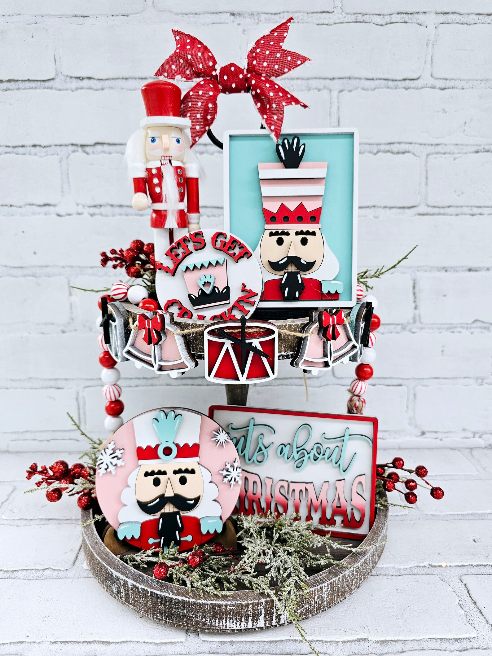 Nutcracker Tiered Tray Set | Christmas Tiered Tray Set | Set of 6 | DIY ...