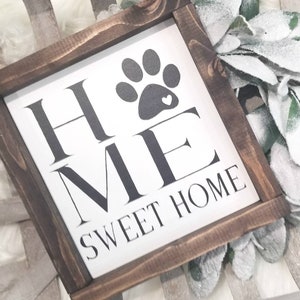 Home Sweet Home Paw Print Pet Lover Sign - Etsy