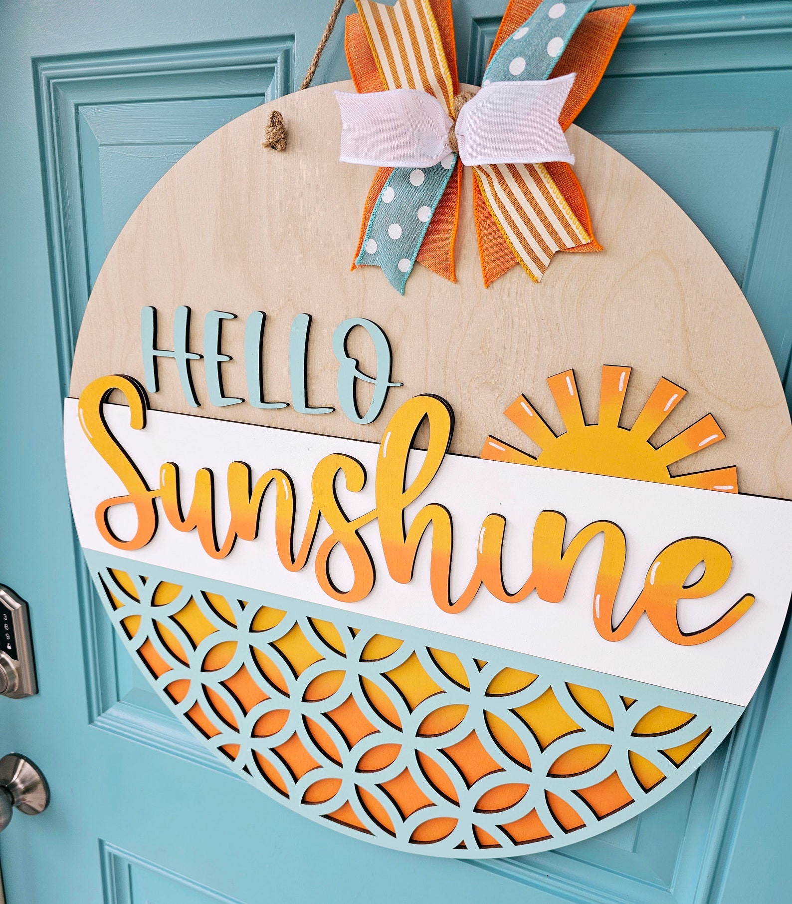 Hello Sunshine Door Hanger | Sun Rays Door Hanger | DIY Summer Door ...