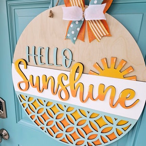 Hello Sunshine Door Hanger | Sun Rays Door Hanger | DIY Summer Door ...