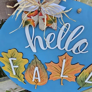 Hello Fall Leaf Door Hanger | Fall Leaves Door Decor | DIY Fall Leaves ...