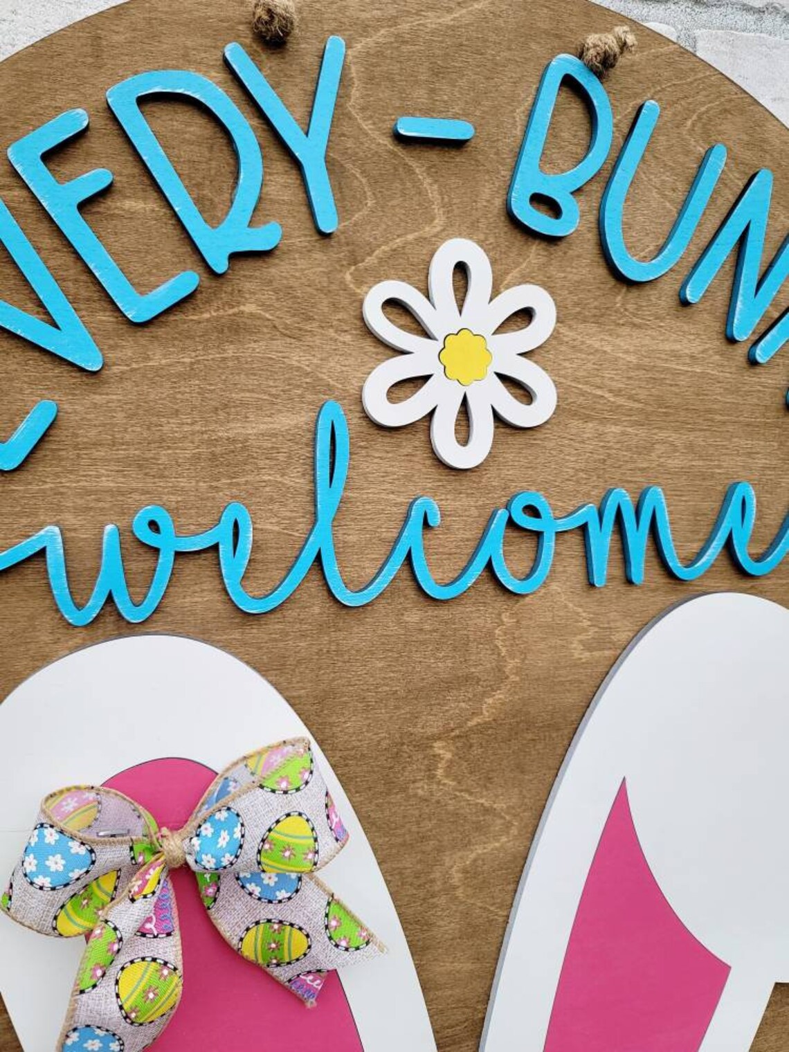 Every Bunny Welcome Door Hanger Easter Porch Decor DIY | Etsy