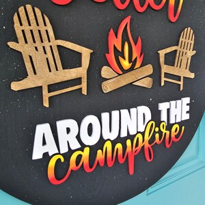 Life is Better Around the Campfire | Campfire Sign | Camping Door ...