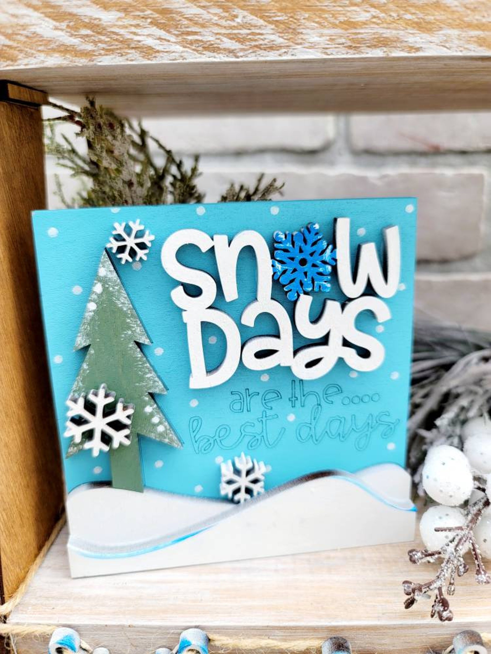 Snow Days | Snowman Tiered Tray Set | Set of 7 | DIY Winter Tiered Tray ...
