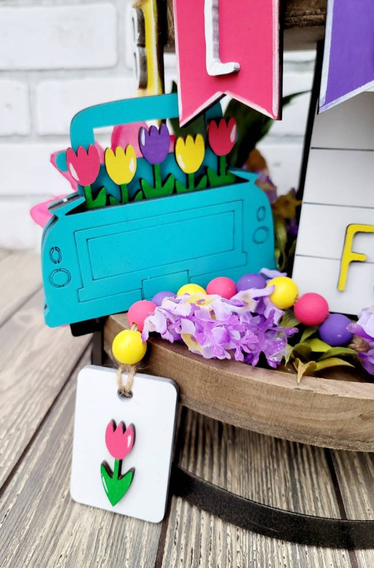 Spring Tiered Tray Set | Hello Spring Tiered Tray Set | 6 Piece Tiered ...