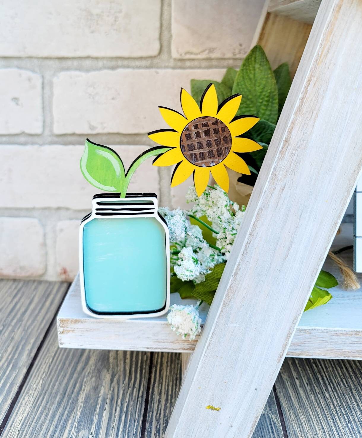 Sunflower Tiered Tray Set | Summer Tray Decor | Fall Tiered Tray Set ...