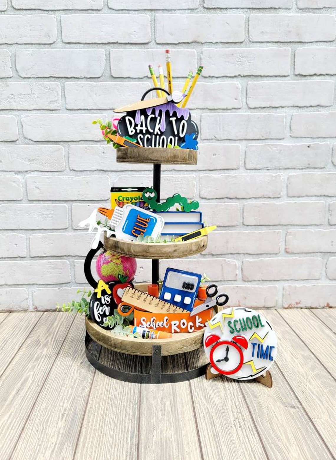 Back to School Tiered Tray School Tiered Tray Classroom - Etsy
