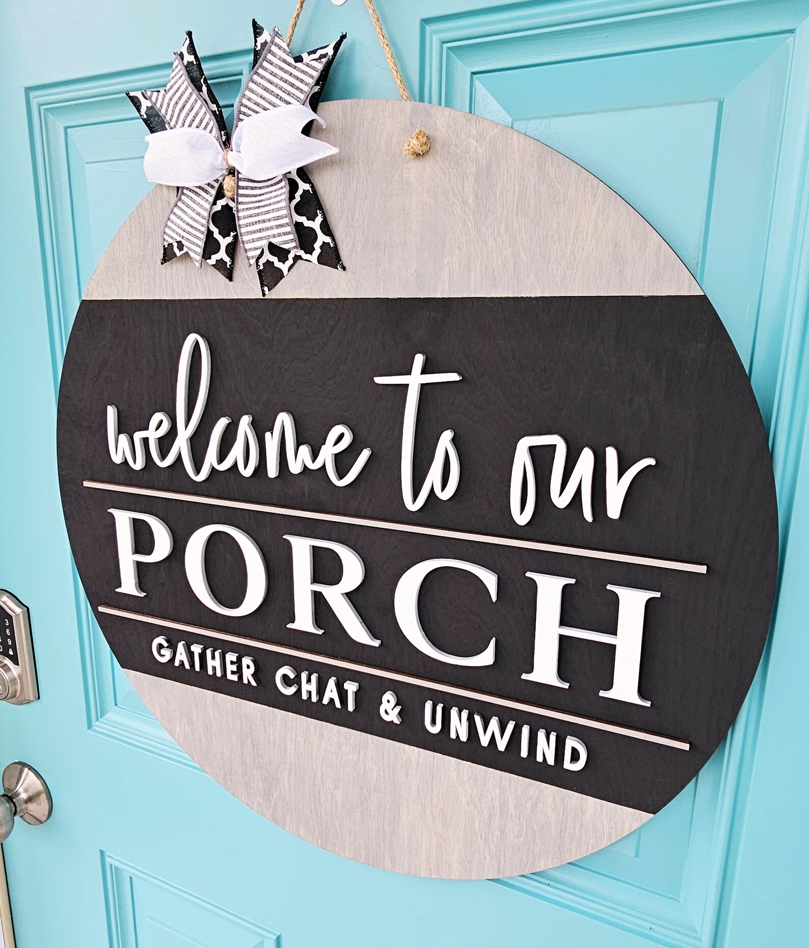 Welcome to Our Porch Door Hanger | Porch Door Hanger | Gather Chat ...