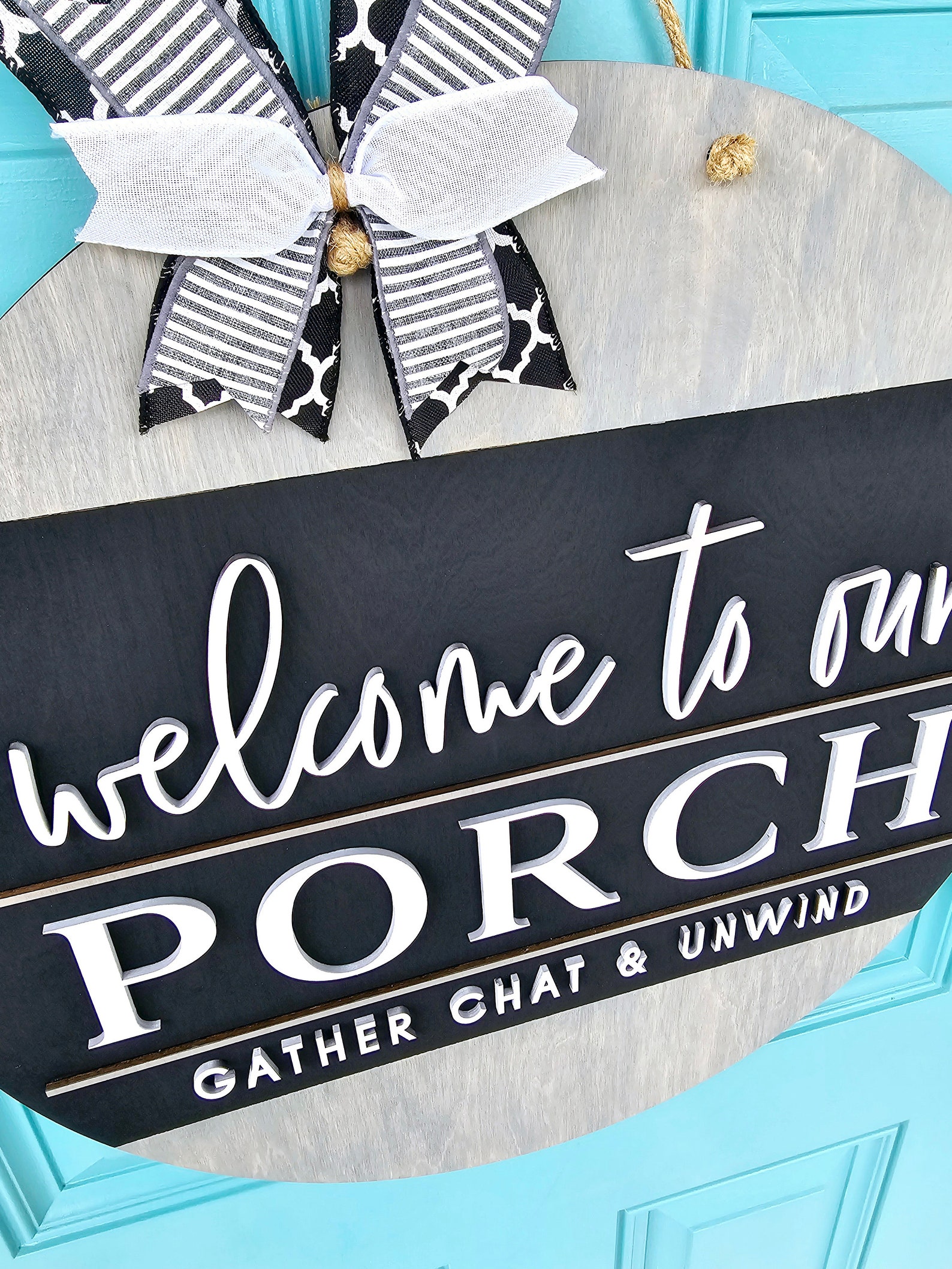 Welcome to Our Porch Door Hanger | Porch Door Hanger | Gather Chat ...
