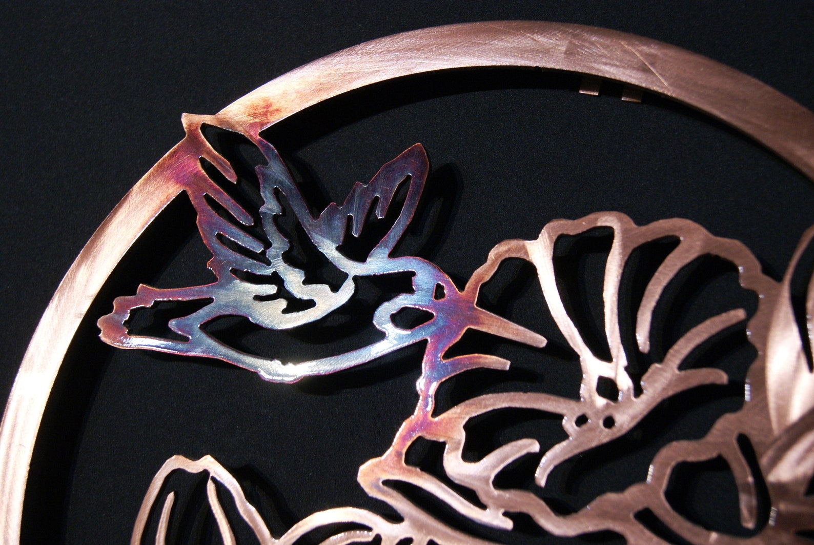 Hummingbird Daffodils Metal Art Woodland Nursery Art - Etsy