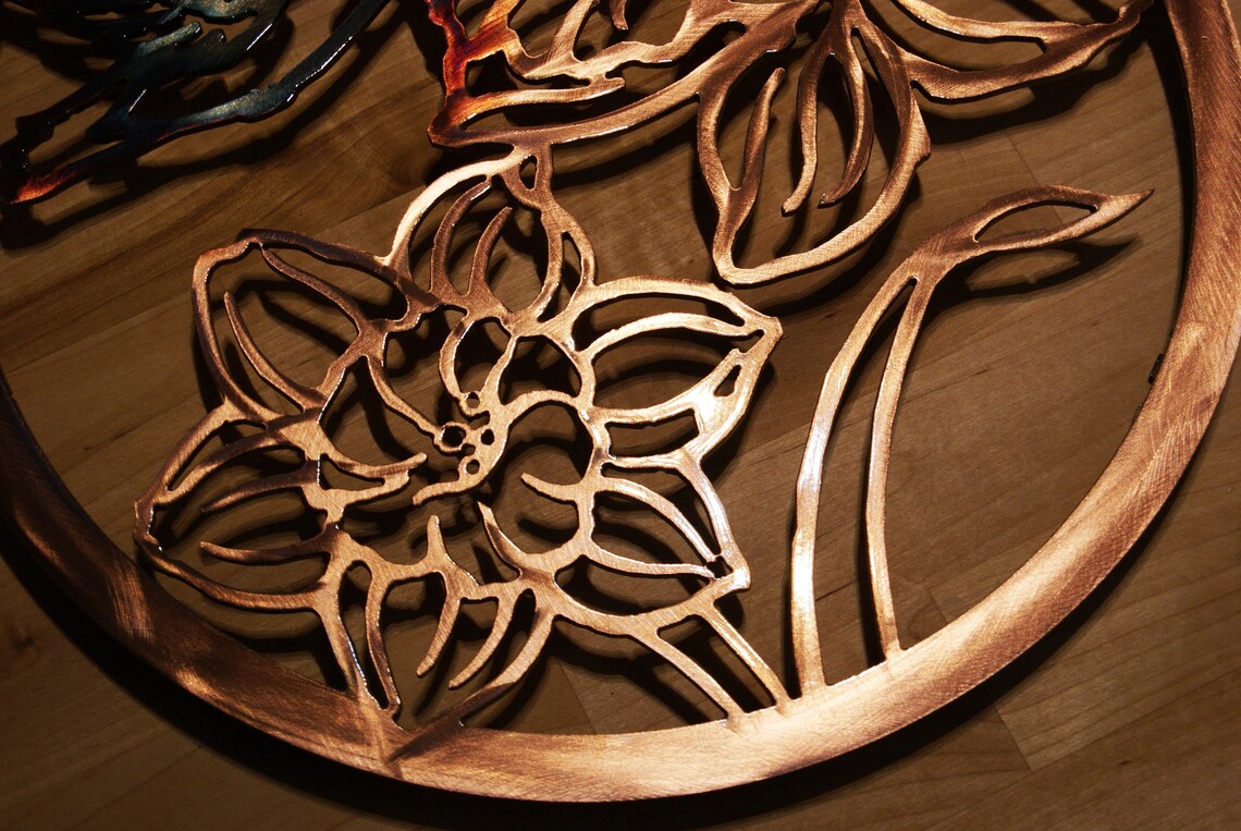 Hummingbird Daffodils Metal Art Woodland Nursery Art - Etsy