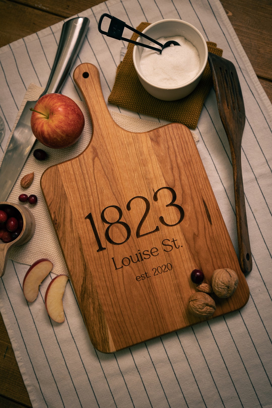 Personalized Home Address Cutting Board: Engraved Charcuterie Board ...