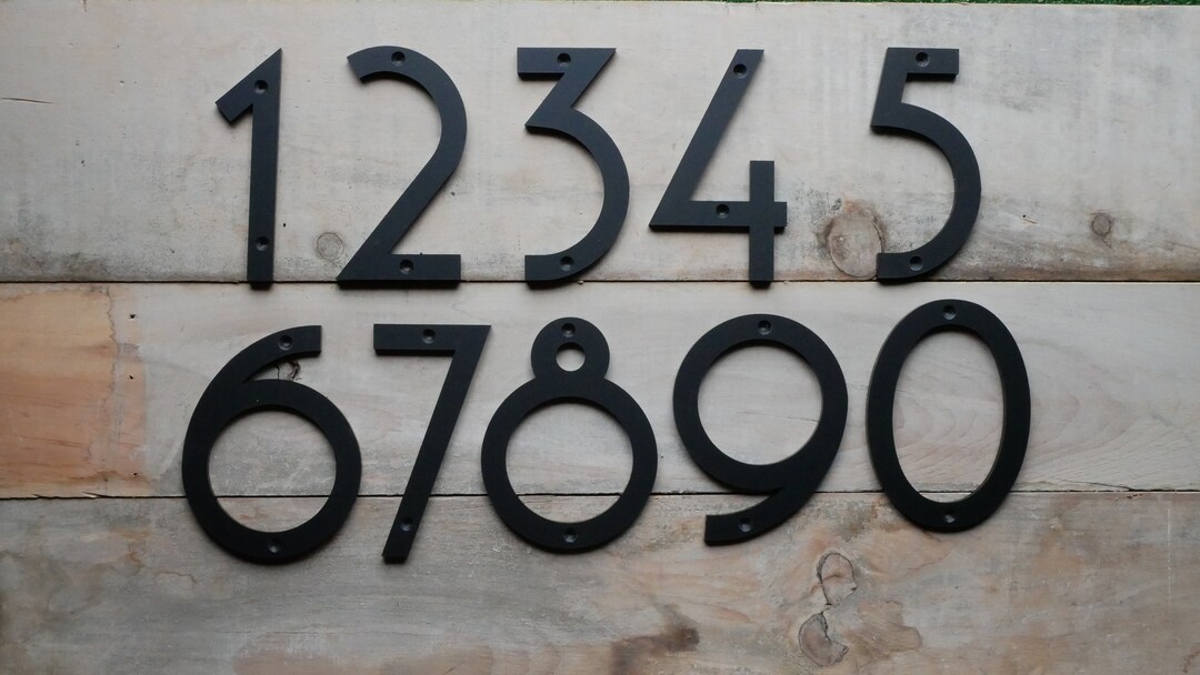 Art Deco Narrow Modern House Numbers & Letters Home Address - Etsy