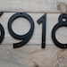 Art Deco, Narrow Modern House Numbers & Letters, Home Address, Mailbox ...