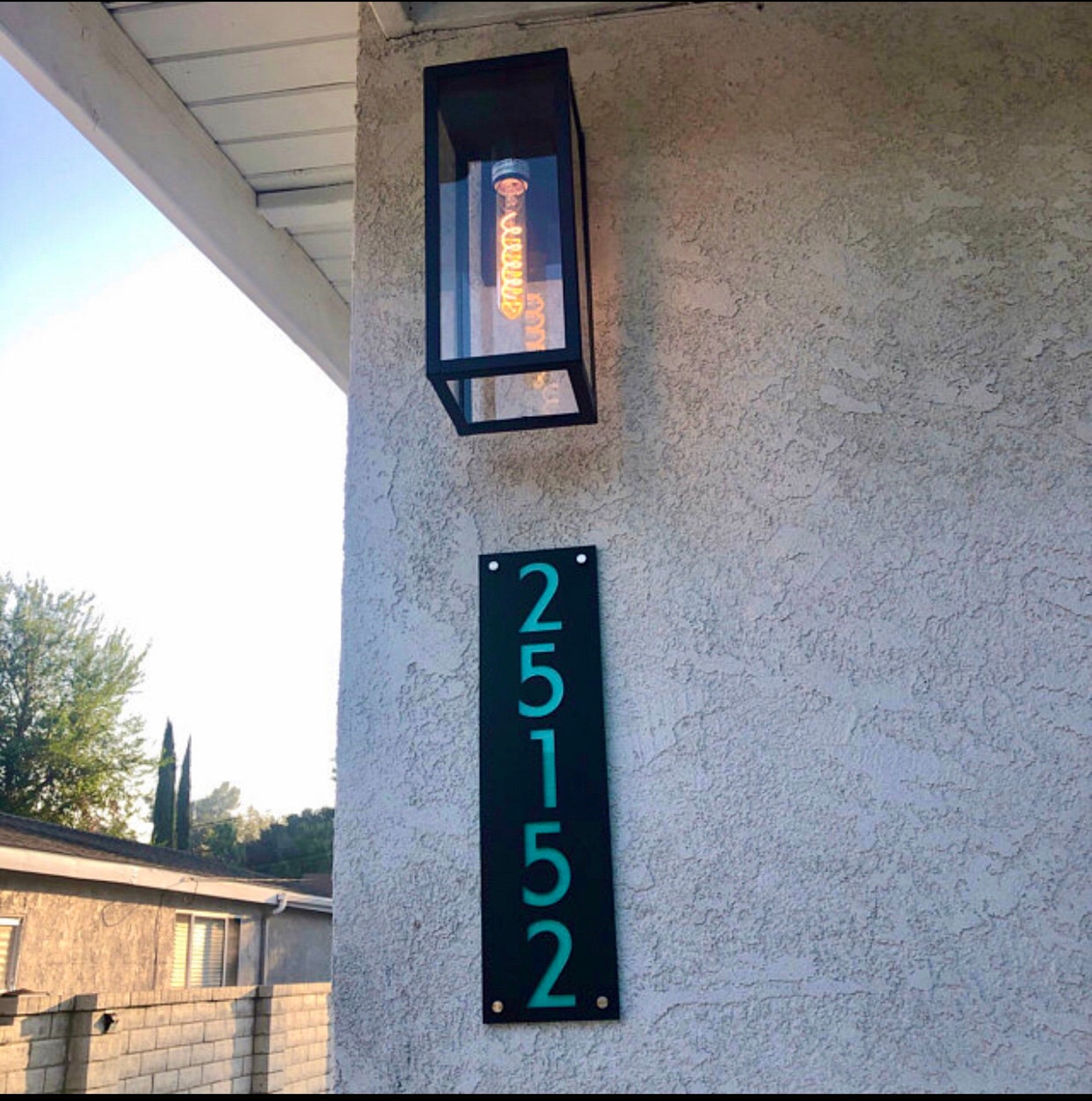 Five Number Vertical, Address Sign, Modern House Numbers, Address ...