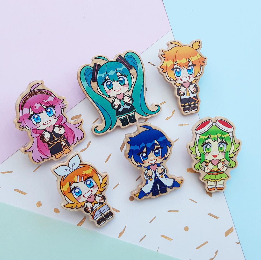 Vocaloid 2inch Wooden Pins - Etsy