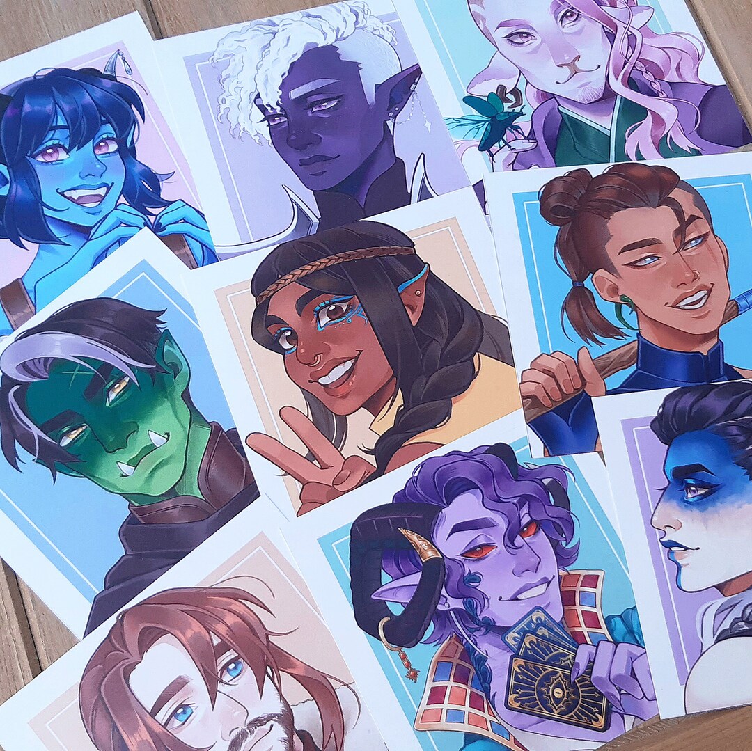 Mighty Nein Portrait Prints - Etsy