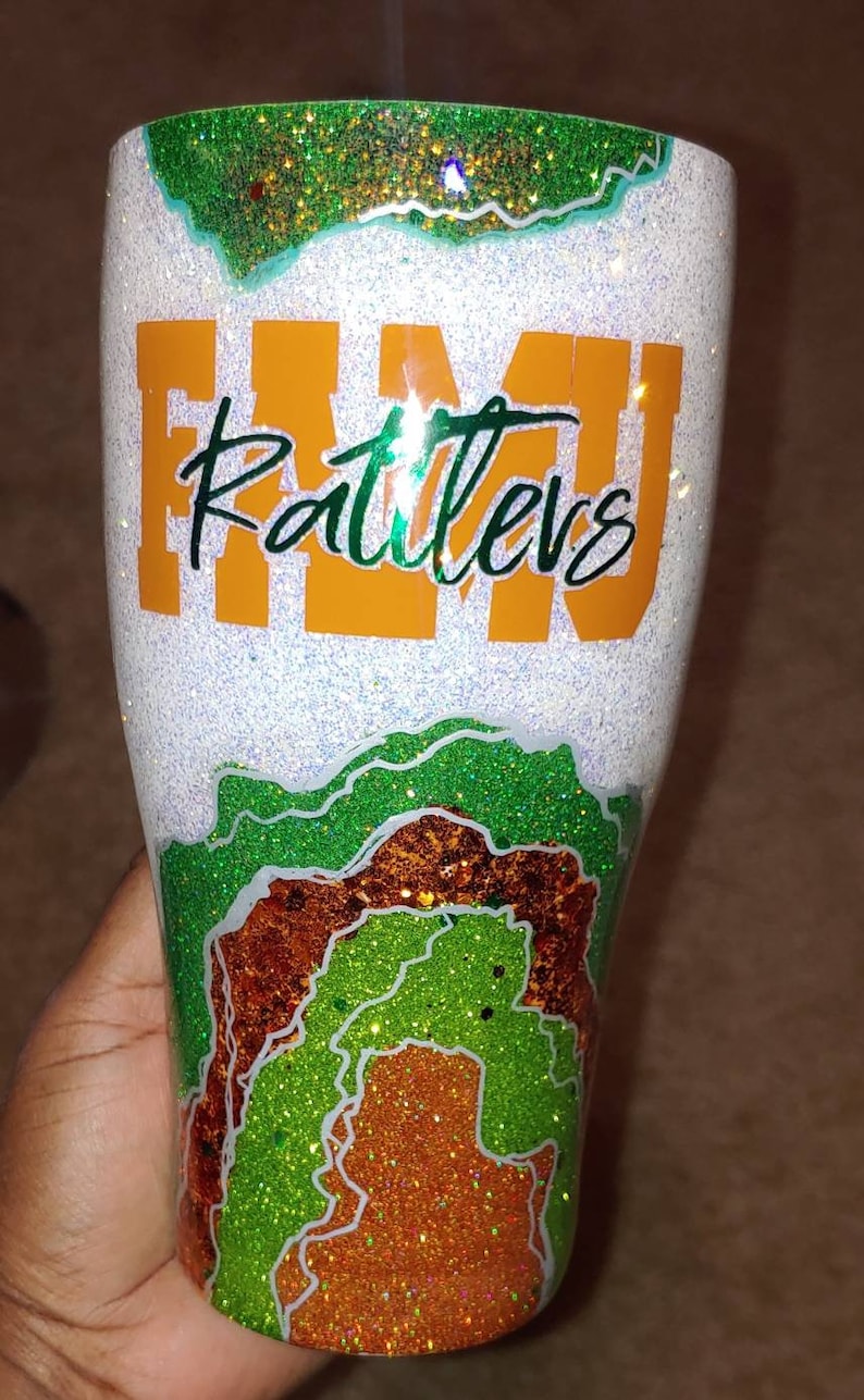 FAMU Tumbler FAMU Geode Tumbler Rattler Tumbler Florida - Etsy