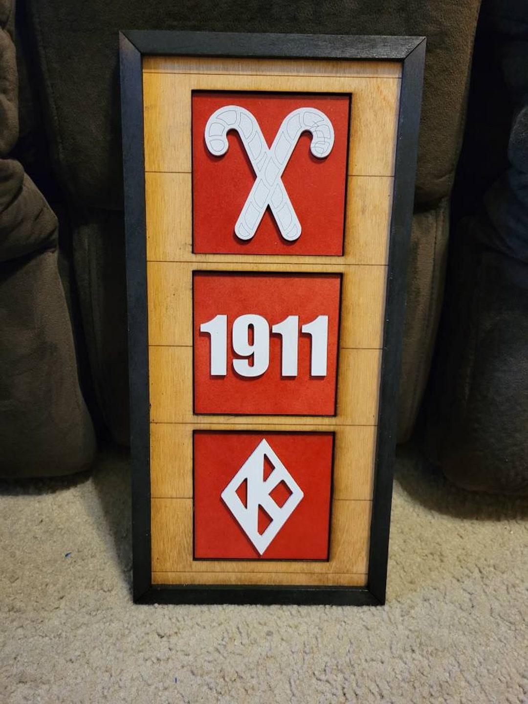 Kappa Leaning Frame | Kappa Crossing Gift | Nupe Plaque | Kappa Shelf ...