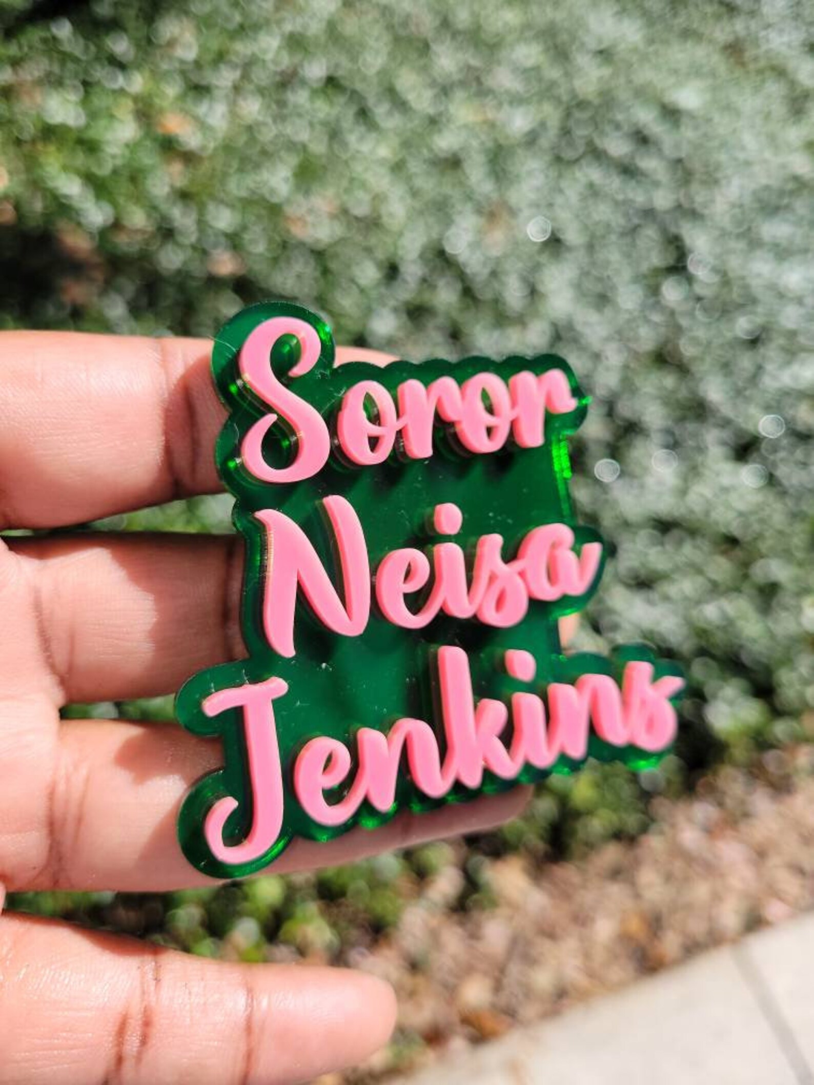 Alpha Kappa Alpha Name Pin Last Name Pin Name Badge - Etsy