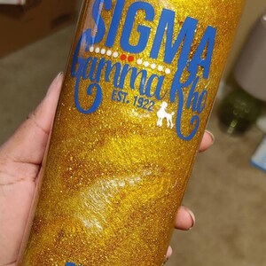 Sigma Gamma Rho Gold Tumbler | Sgrho Tumbler | Sigma Tumbler - Etsy