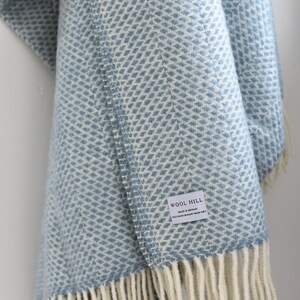 Petrol Blue Large Pure New Wool Throw british Blanket Made in the UK ...