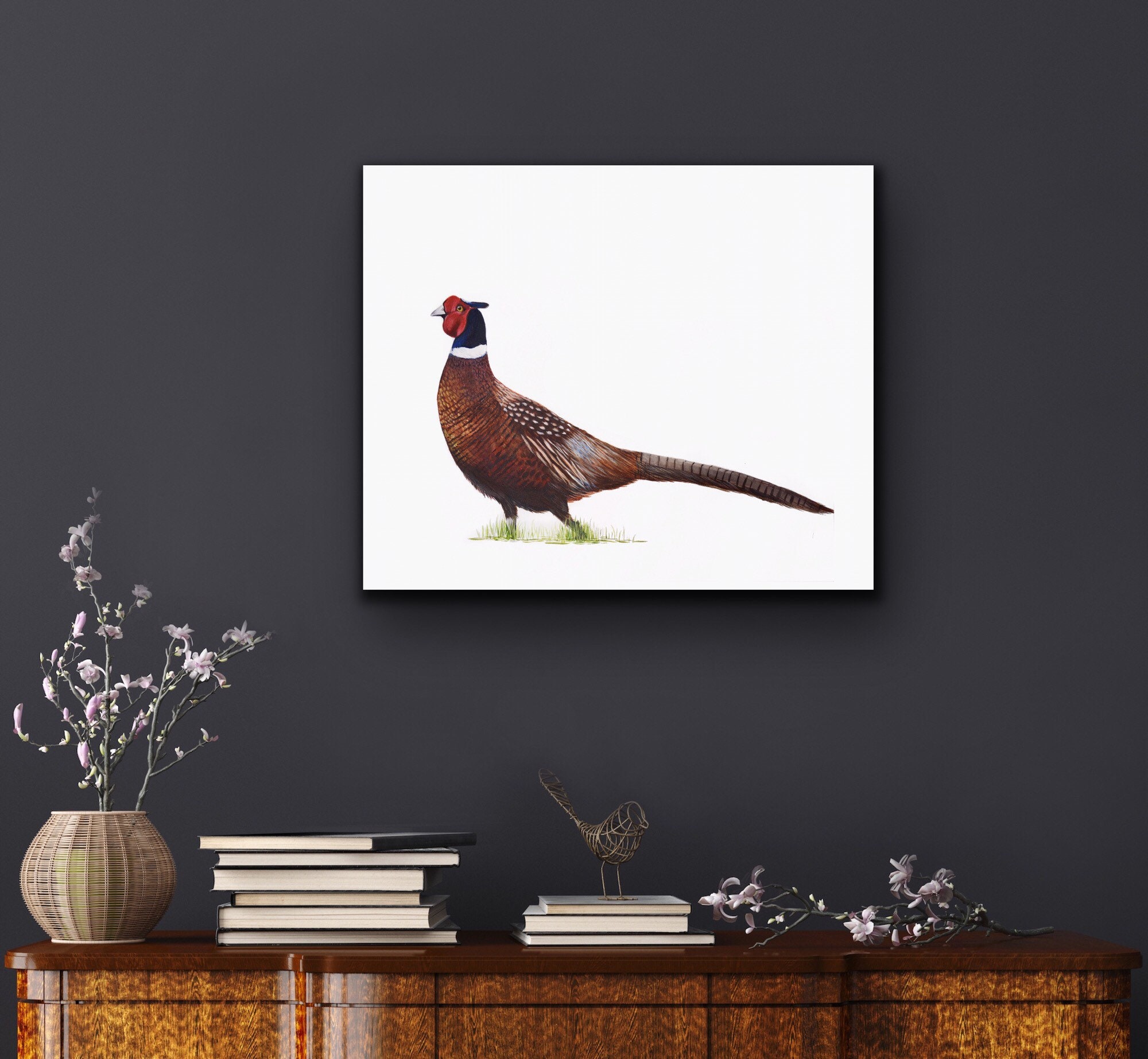 Pheasant Painting PRINT Wildlife Art Rural Country Fine - Etsy UK