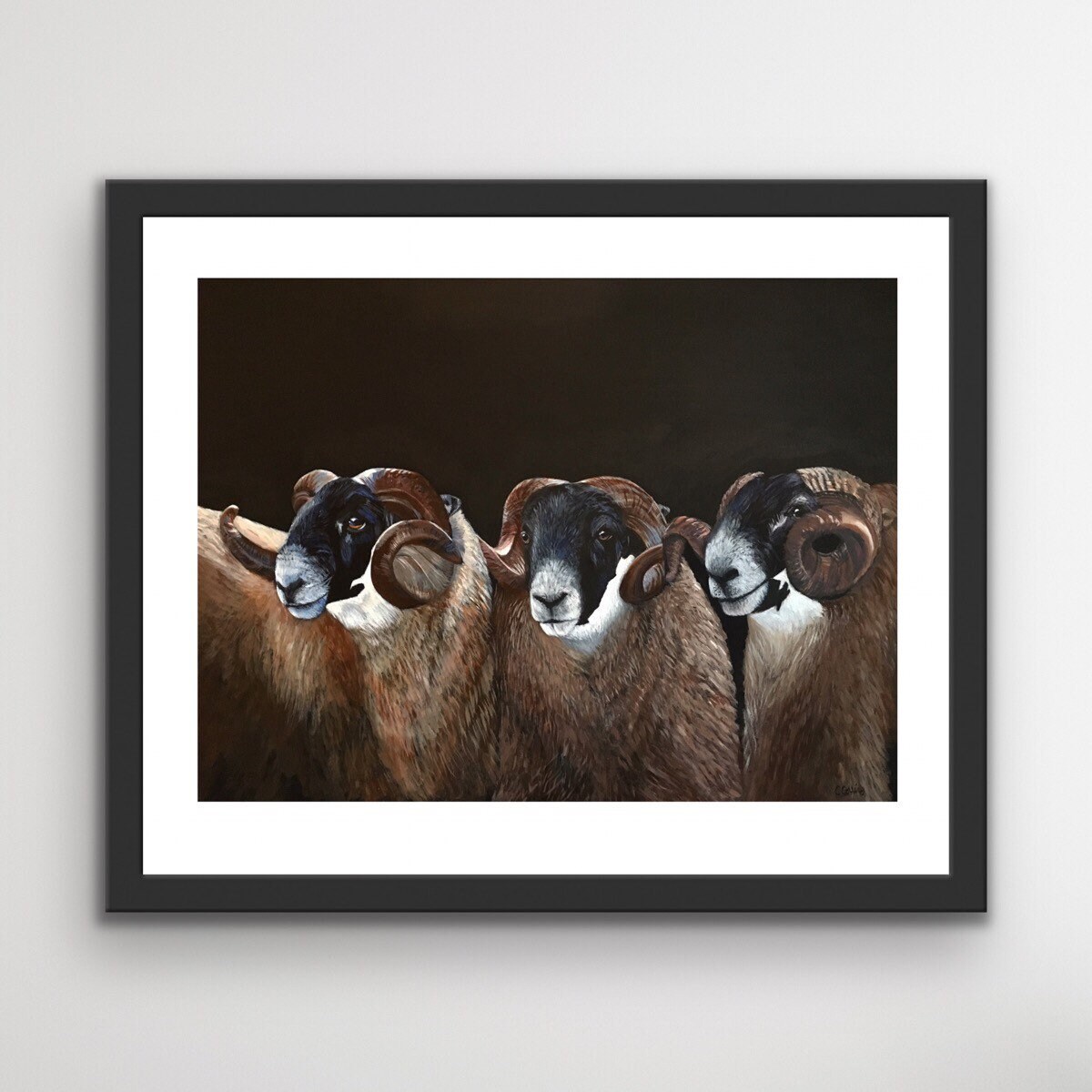 Blackface Ram Print Sheep Rams Acrylic Painting Fine Art - Etsy UK
