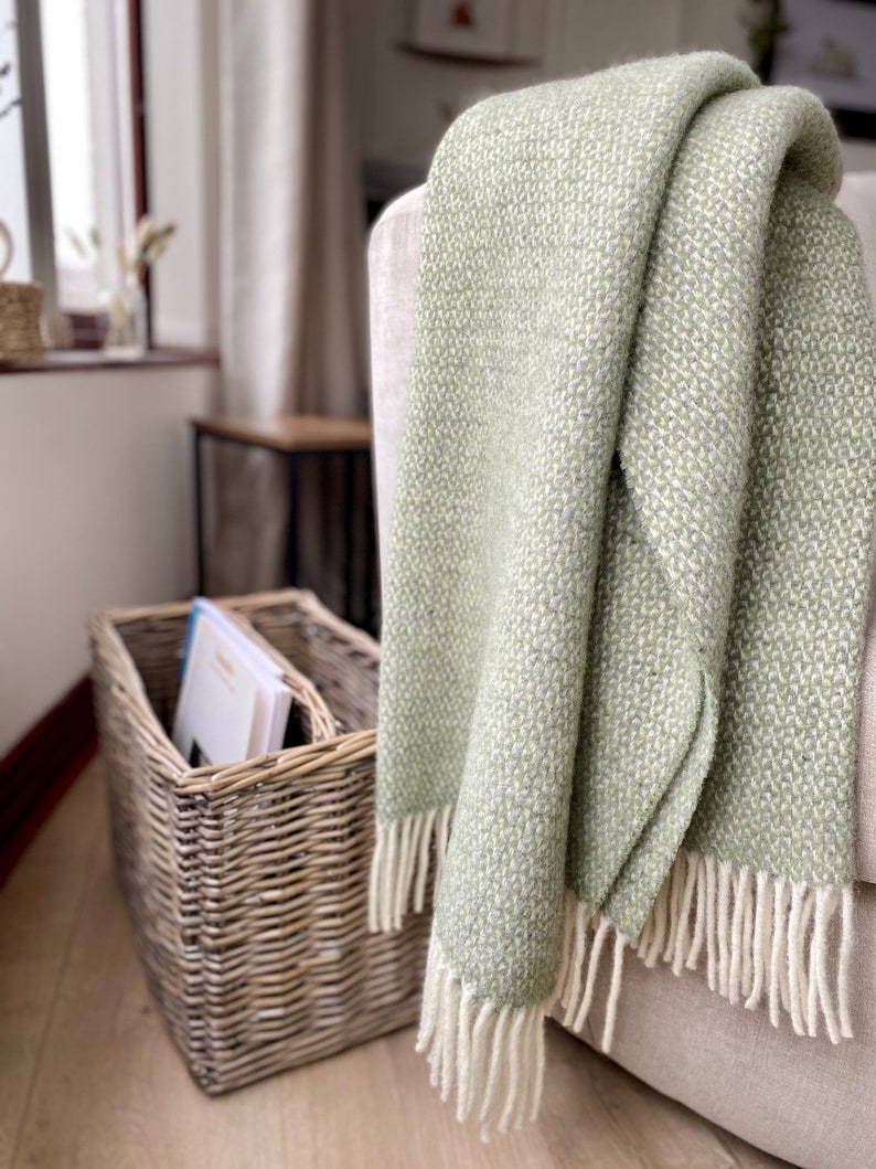 Pure New Wool Throw Gift Set, Portnoo Harmony Blanket Box, British ...
