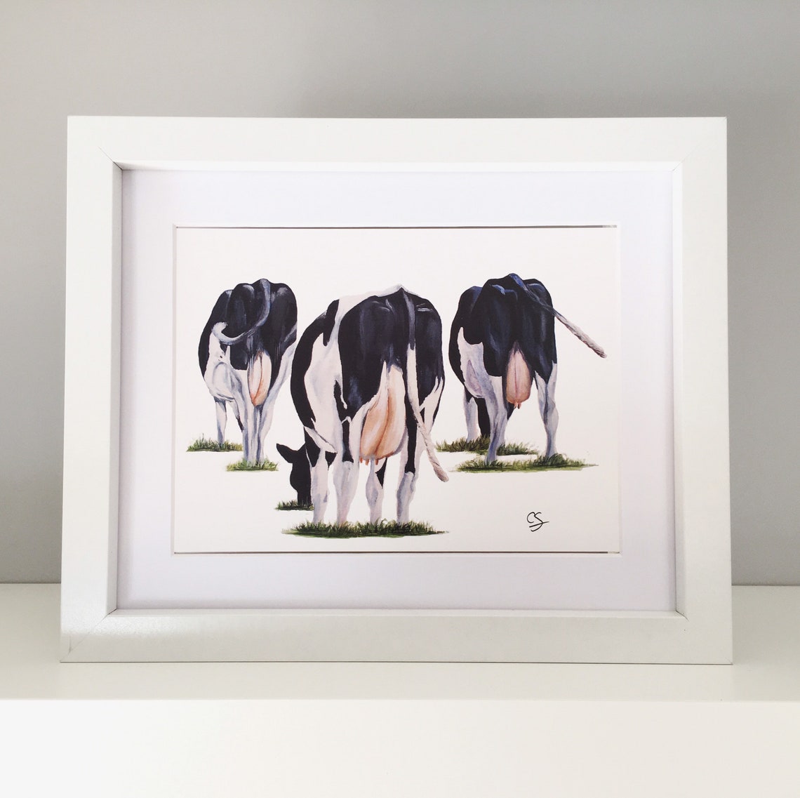 Cow Print Friesian Cows Holstein Cowsacrylic Painting | Etsy