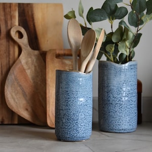 Rustic Ceramic Hand Finished Vase With Unique Glaze| Blue Pink Navy - Etsy
