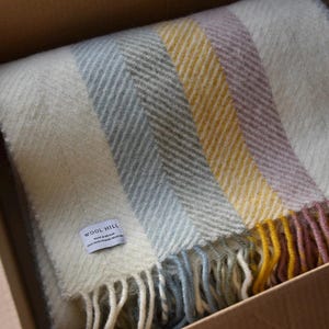 Pastel Shores Wool Throw Gift Box, 100% Wool, Donegal Art Print, Made ...