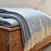 Petrol Blue Large Pure New Wool Throw Pink British Blanket Made in the ...