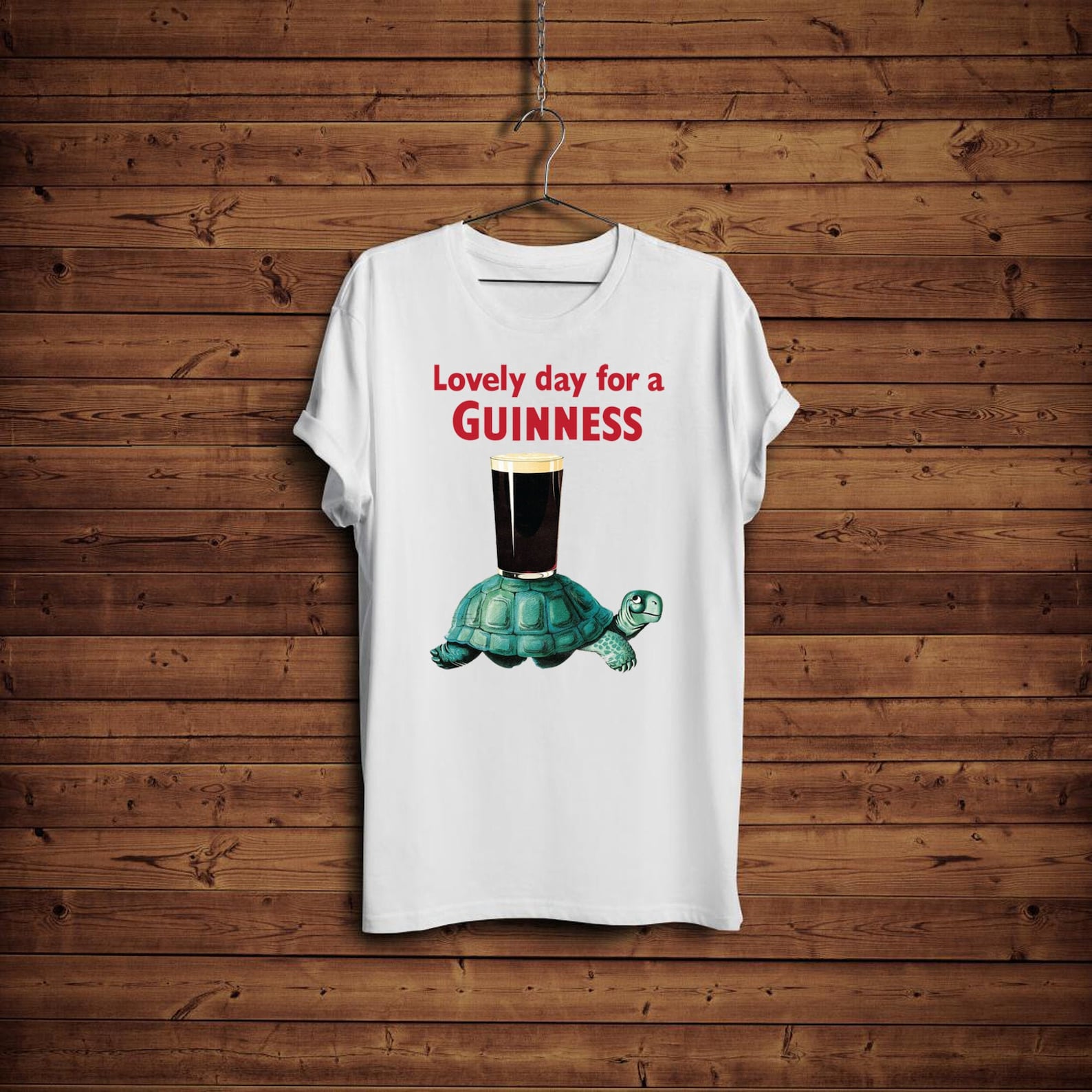 Guinness Retro Lovely Day Turtle T-shirt SMLXL White - Etsy Canada