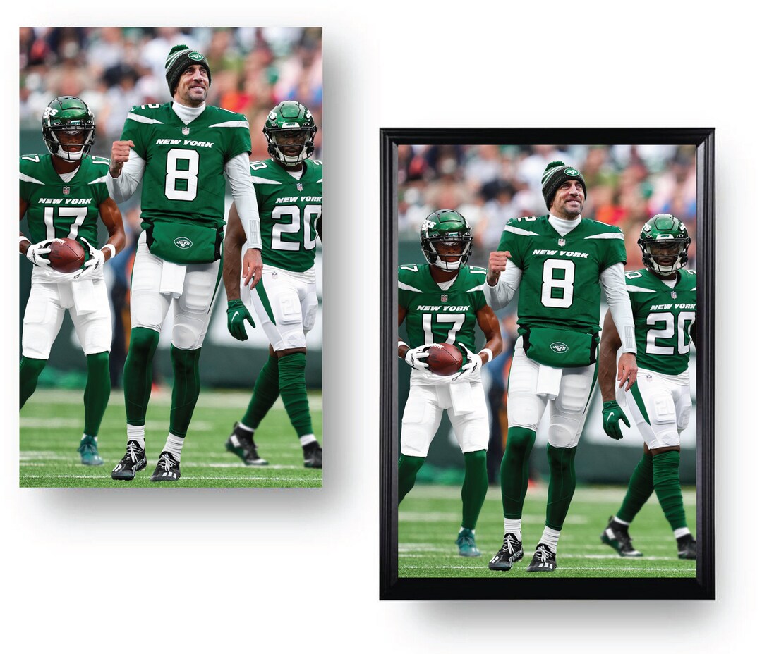 Aaron Rodgers in NY Jets Uniform wearing 8large Heavy - Etsy