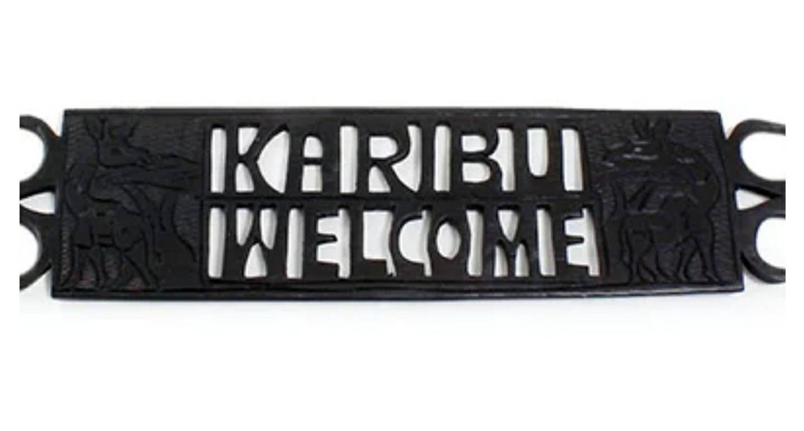 Art Sculpture Africa Swahili Karibu Means Welcome Wall | Etsy