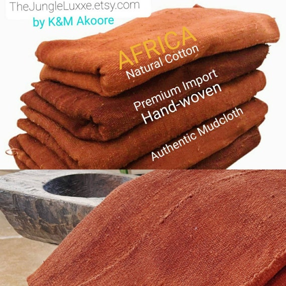 Mud Clothorangemalirustic Mudclothnatural Cotton | Etsy